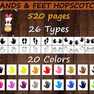 HANDS & FEET Sensory Path Hopscotch for Preschooler - Etsy Canada
