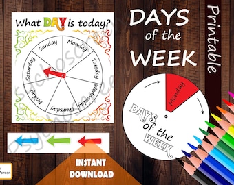 WALDORF Colors of the Day | Days of the Week WHEEL With 3-way Viewer ...