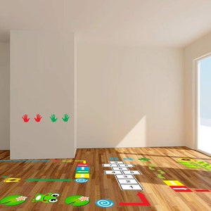 Colorful Floor Sensory Path Set - Printable Hopscotch for Nursery ...
