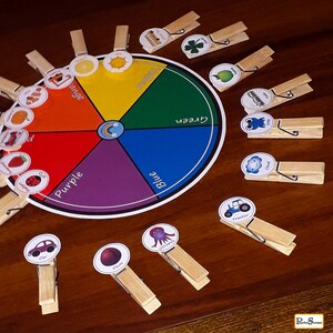 COLOR MATCHING WHEEL: Learning the Colors and Fine Motor Skills With ...