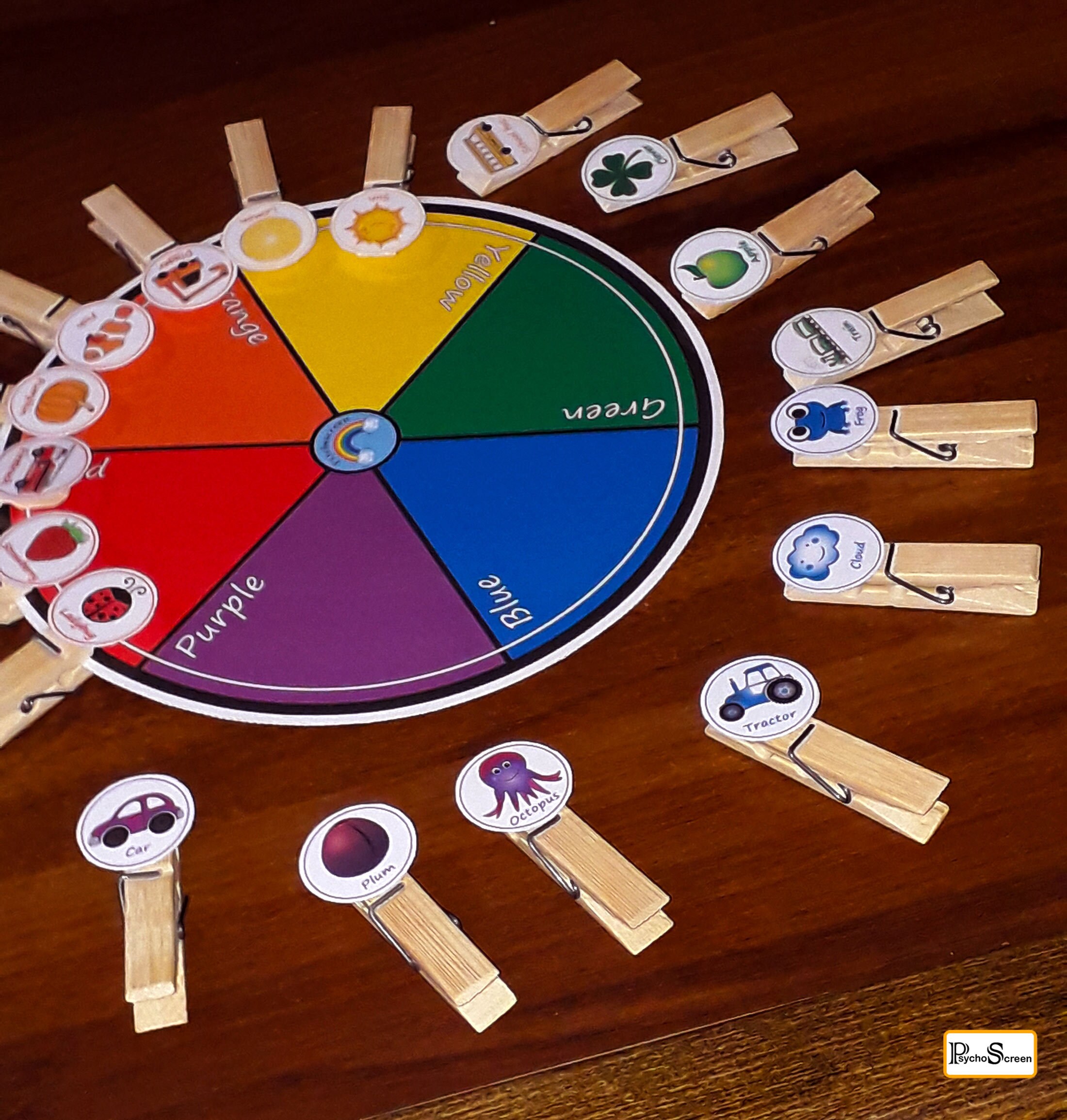 COLOR MATCHING WHEEL Learning the Colors With Wheel | Etsy