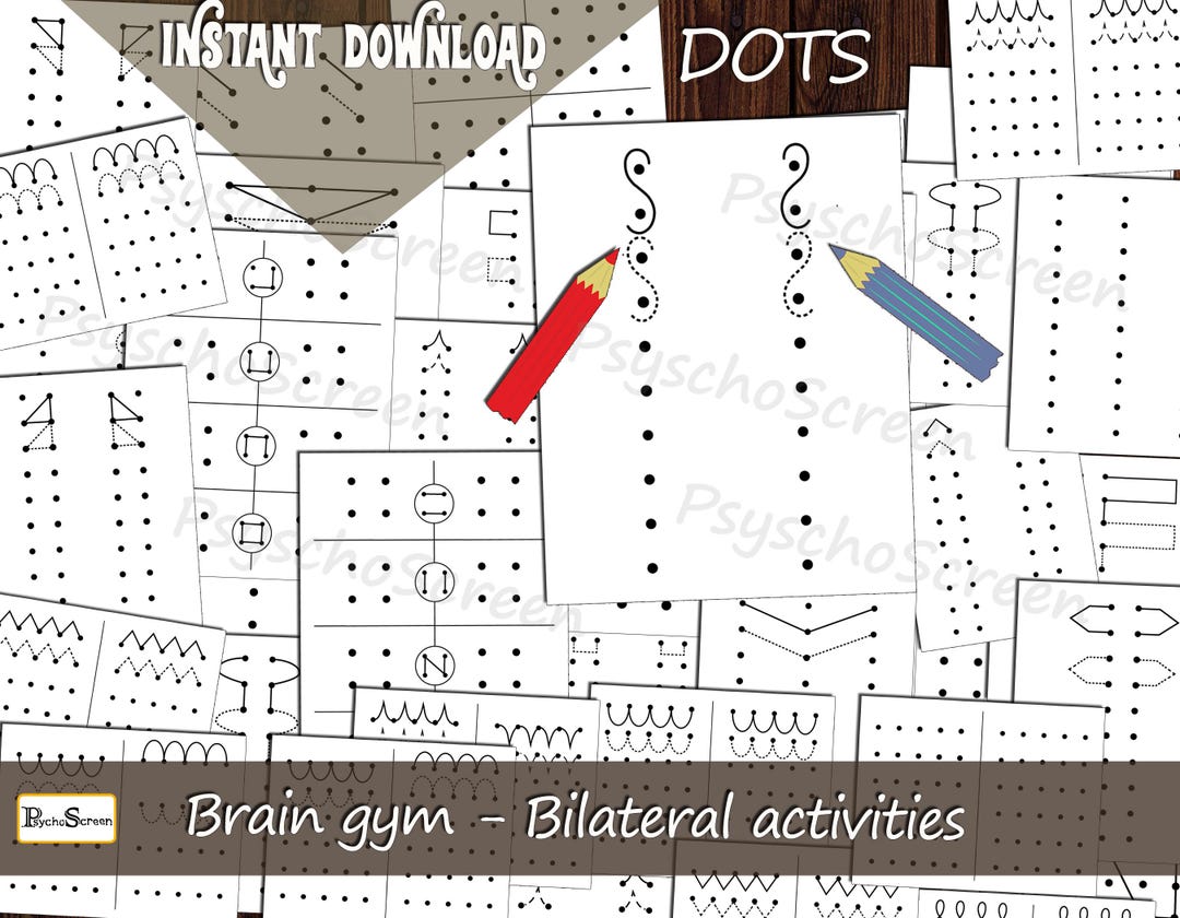Brain Gym Dots Arbeitsblätter für Kinder: Fokus, Abstimmung ...