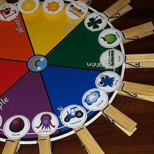 COLOR MATCHING WHEEL: Learning the Colors and Fine Motor Skills With ...