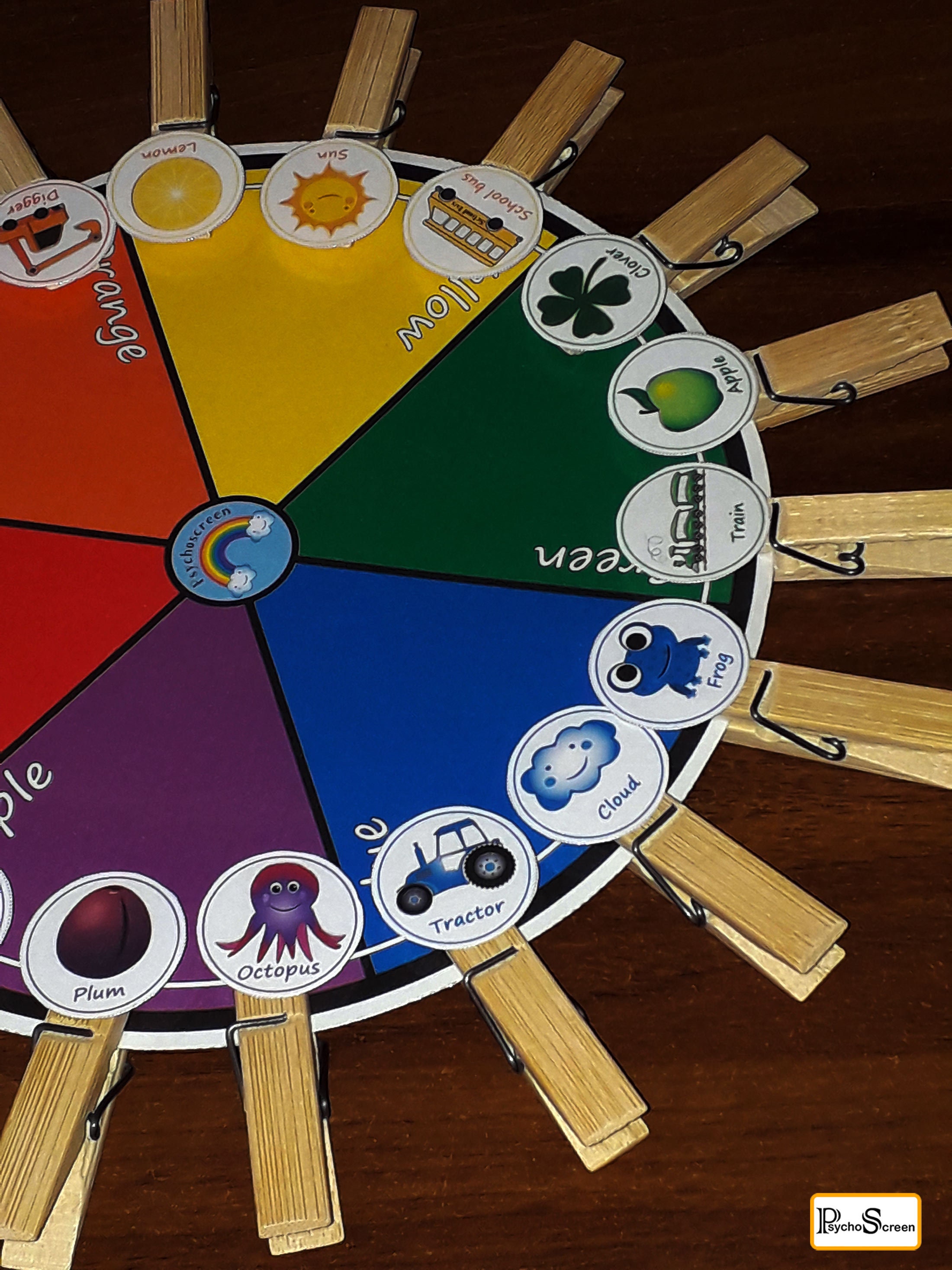 COLOR MATCHING WHEEL Learning the Colors With Wheel | Etsy