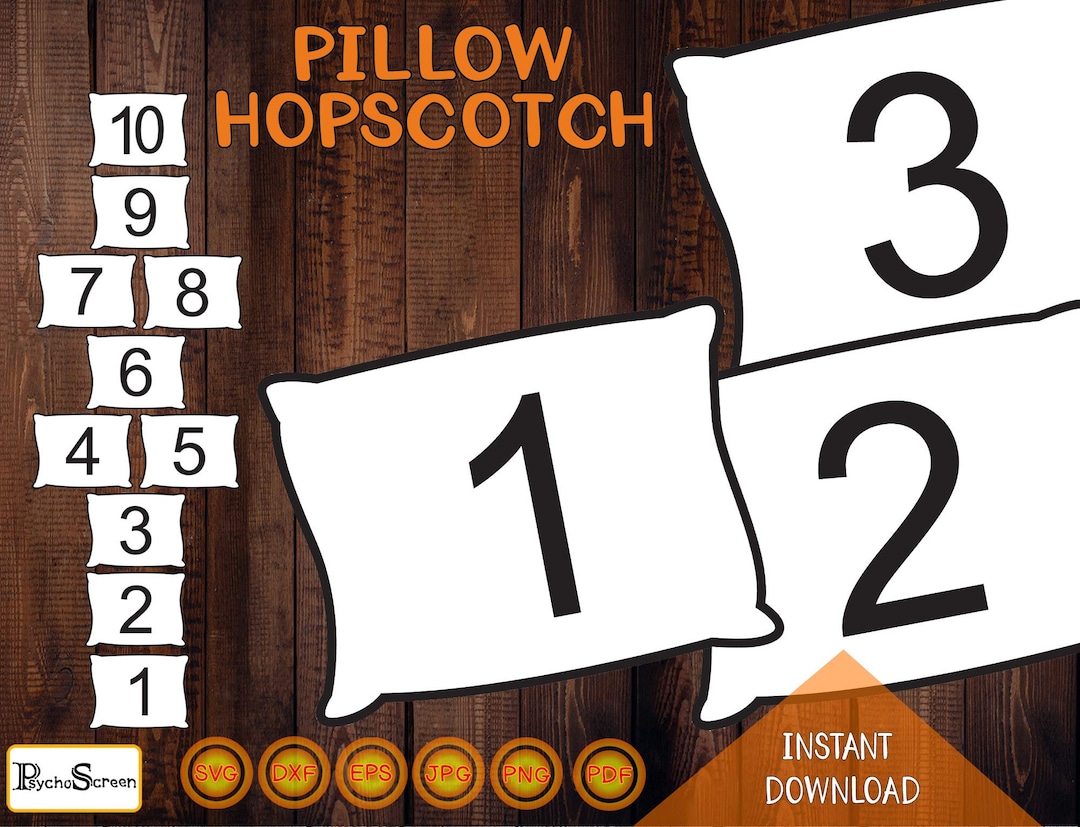 Pillow Hopscotch With Numbers Sensory Path for Preschooler - Etsy