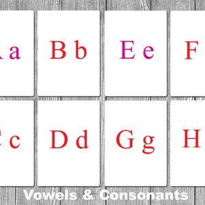 LETTERS, English Alphabet, Printable Flash Cards, Montessori Materials ...