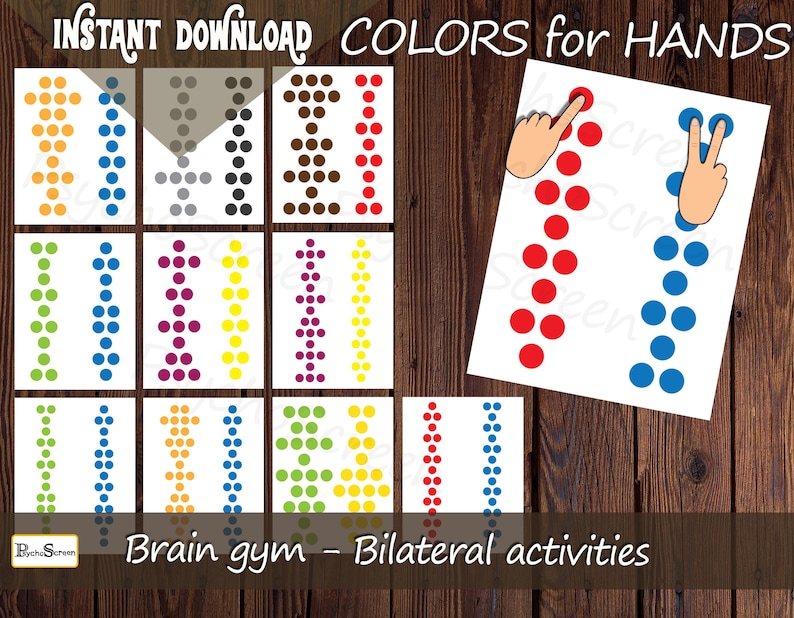 Brain and Finger Gym Printable Worksheets for Kids: Colored Dots ...