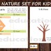 Nature Set Worksheets for Trees, Leaves, Flowers, Plant Lovers Gift ...