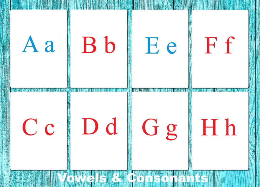 LETTERS, English Alphabet, Printable Flash Cards, Montessori Materials ...