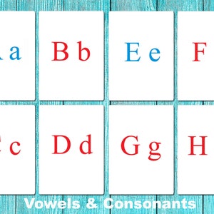 LETTERS, English Alphabet, Printable Flash Cards, Montessori Materials ...