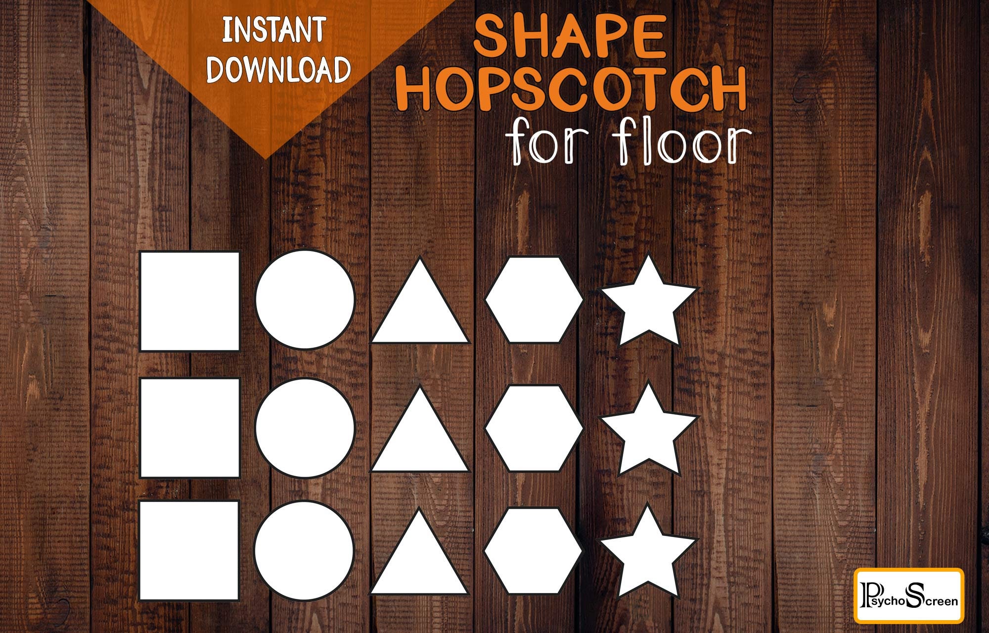 SHAPE Hopscotch Sensory Path Floor Decals for Preschool - Etsy