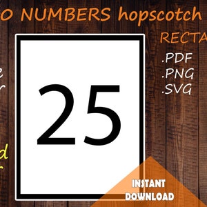 Numbers Hopscotch Sensory Path for Counting 1-100 Rectangles for Feet ...