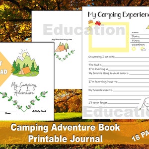 My Camping Adventure Book - Activity Worksheets for Camp - Kids Teepee ...