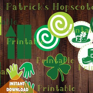 St. Patrick's Day Sensory Path - Green Clover Clipart - Printable Floor ...