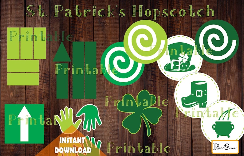 St. Patrick's Day Sensory Path Green Clover Clipart - Etsy