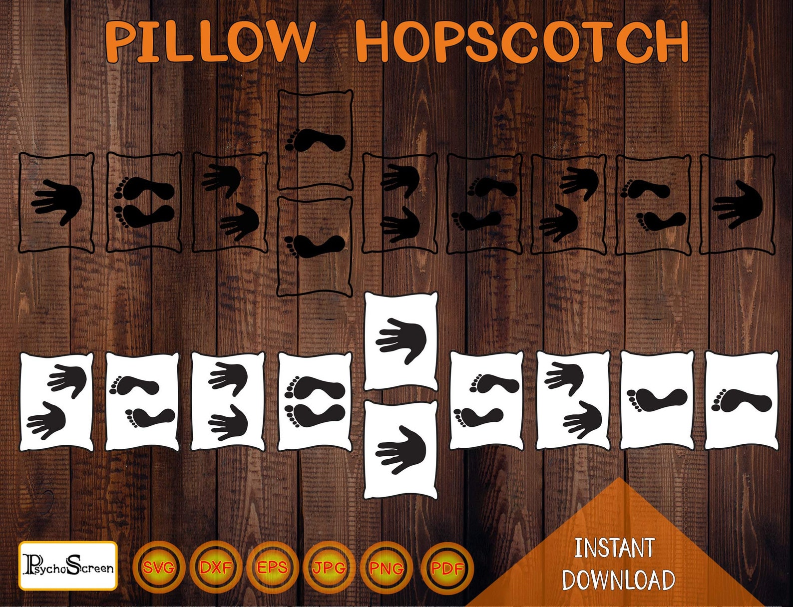 Pillow Hopscotch With Hands and Feet Sensory Path for - Etsy