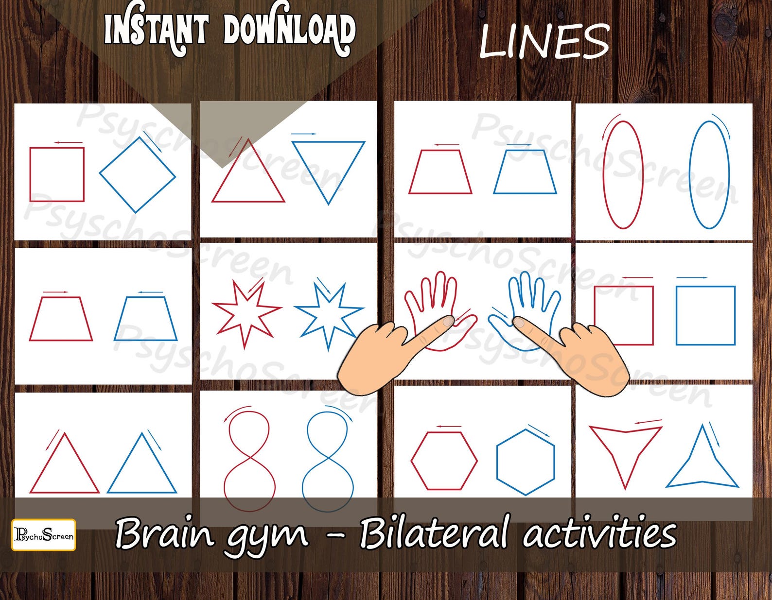 Dual Hand Coordination Worksheets: Brain Training Games for Kids (PDF ...