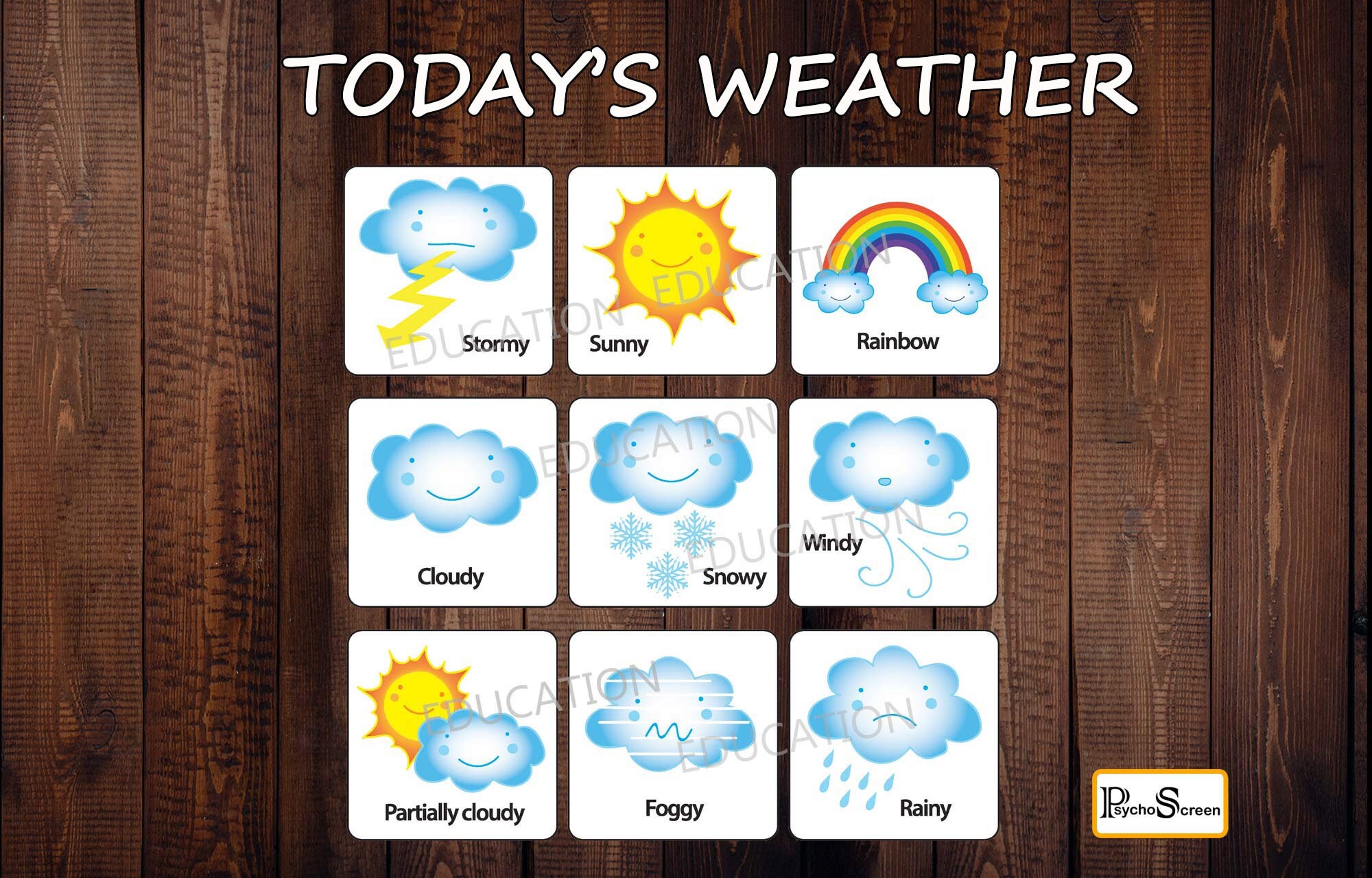 WEATHER WHEEL Chart and Cards Weather Circle Game - Etsy