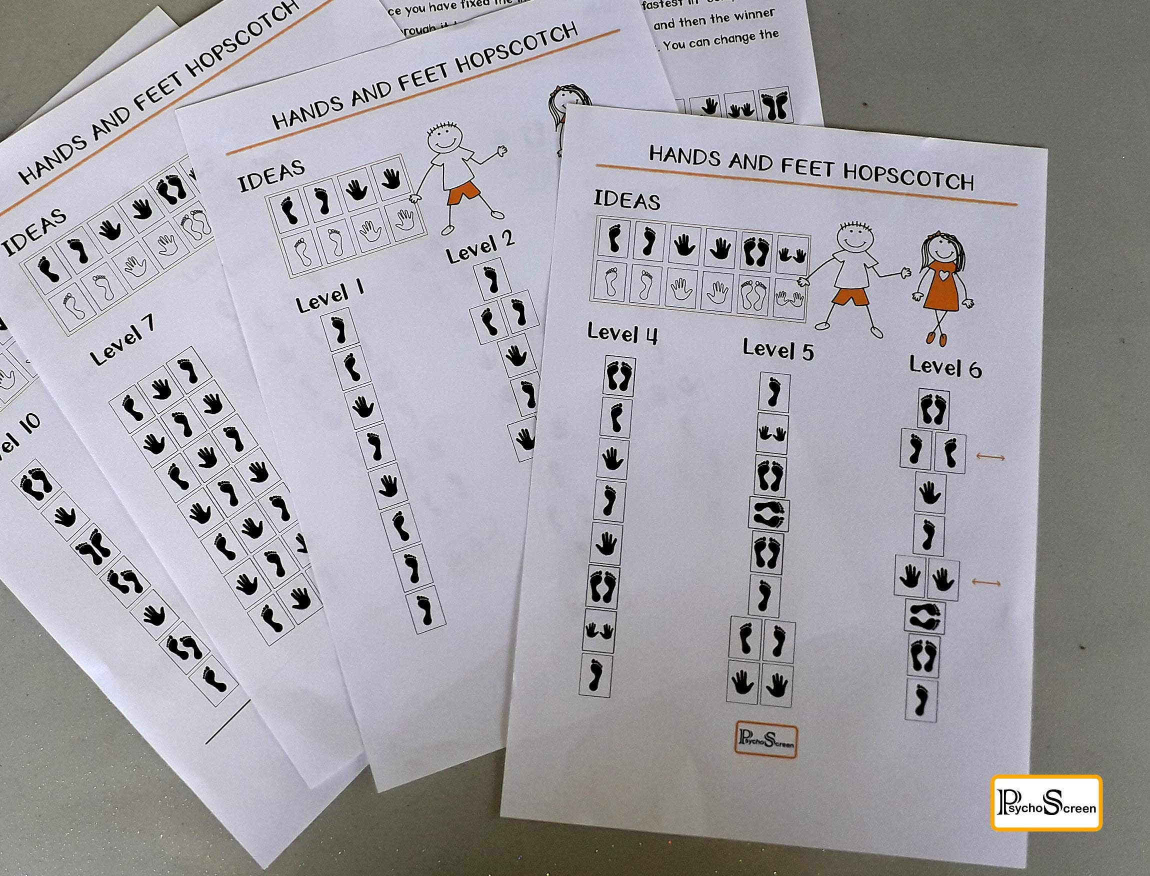 Hands and Feet Hopscotch: Printable Sensory Path Game (PDF) - Etsy