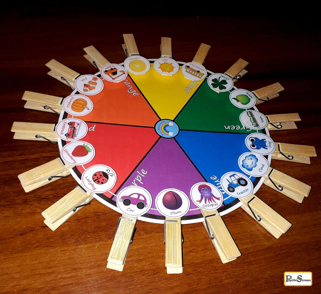 COLOR MATCHING WHEEL: Learning the Colors and Fine Motor Skills With ...