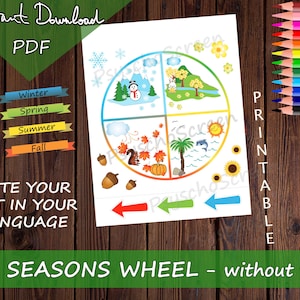 Four Seasons Wheel Chart: Printable Montessori Homeschool Tool (PDF) - Etsy