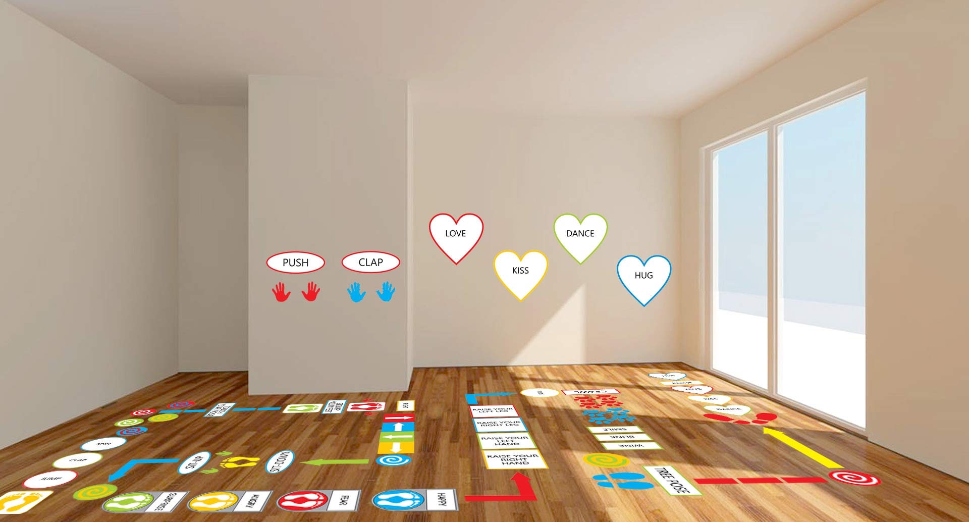 Sensory Word Hopscotch: Montessori Floor Path (printable PDF) - Etsy