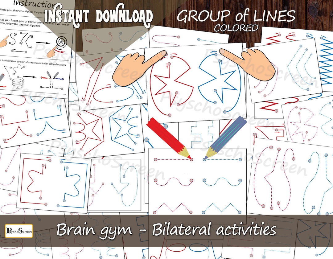 Brain Gym Worksheets: Coordination, Balance, Focus - PDF Printable - Etsy