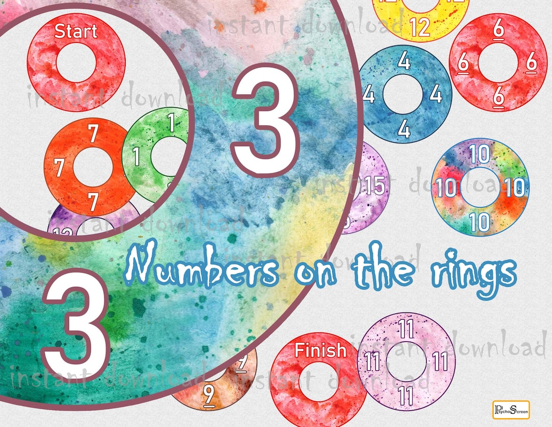 NUMBERS on the Rings: Printable Interactive Indoor & Outdoor Tool for ...