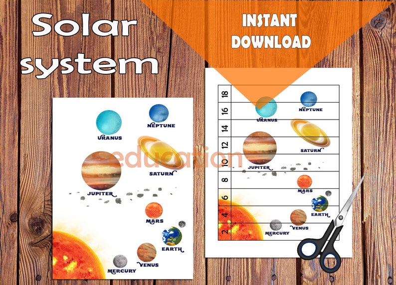 Solar System & Planets Activity Set Wall Art and 3 Part - Etsy