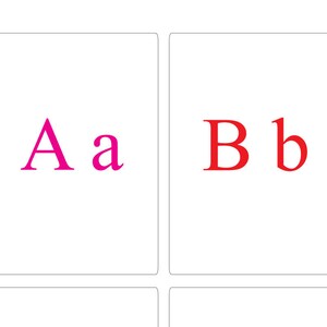 LETTERS, English Alphabet, Printable Flash Cards, Montessori Materials ...