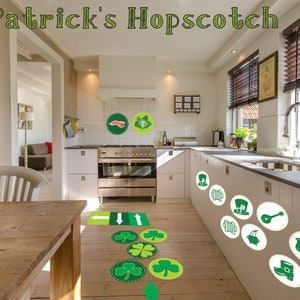 St. Patrick's Day Sensory Path - Green Clover Clipart - Printable Floor ...