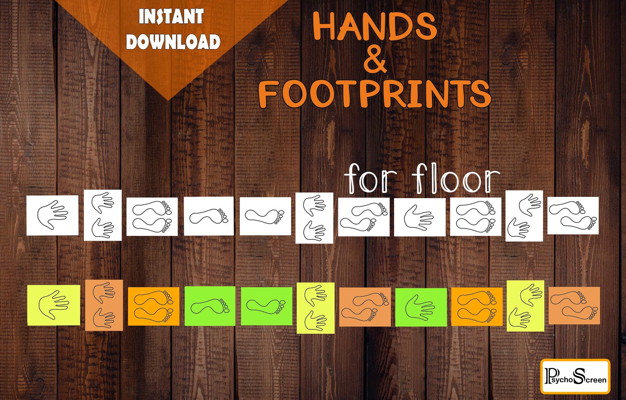 Hopscotch Game PDF With Hands and Feet for Kids and Adults - Etsy