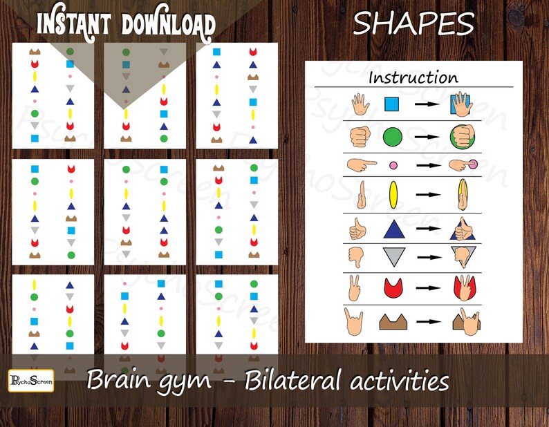 Brain Gyms Activities for Kids, Bilateral Coordination Worksheets ...