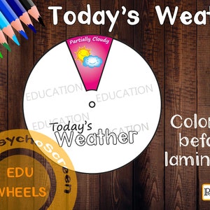 WEATHER WHEEL Today's Weather Weather Chart and Cards - Etsy