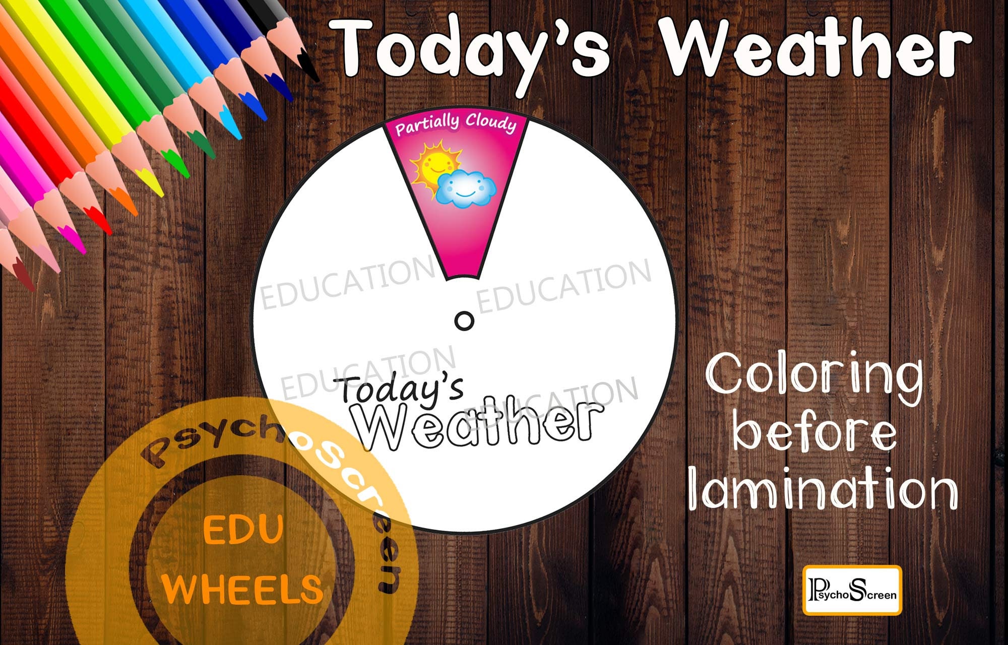 WEATHER WHEEL Today's Weather Weather Chart and Cards - Etsy