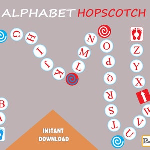 Interactive Letter Hopscotch Game, Sensory Floor Design, Perfect for ...
