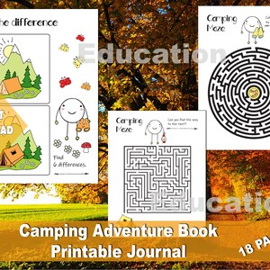 My Camping Adventure Book - Activity Worksheets for Camp - Kids Teepee ...