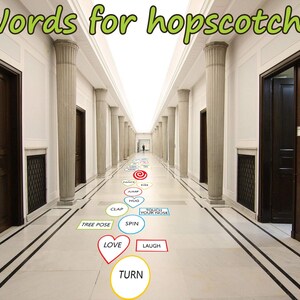 Sensory Word Hopscotch: Montessori Floor Path (printable PDF) - Etsy