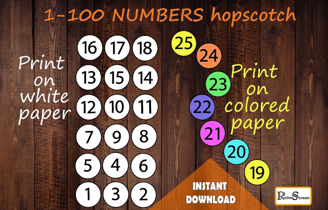 NUMBERS HOPSCOTCH - Sensory Path and Learning Material for Counting ...