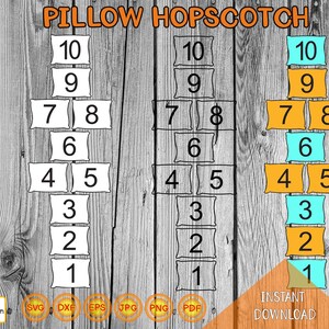 Pillow Hopscotch With Numbers Sensory Path for Preschooler - Etsy