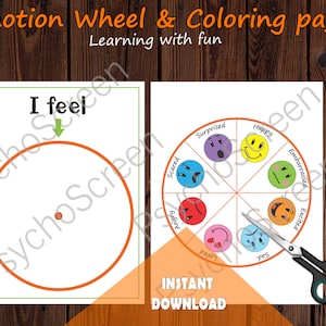 EMOTION Unit Study: Emotion Wheel, Posters, Flashcards, and Worksheets ...