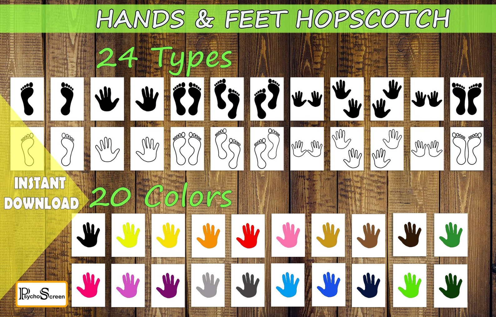 Hands and Feet Hopscotch Sensory Path: Indoor Game (digital Download ...