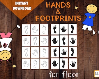 Hands and Feet Hopscotch - Etsy