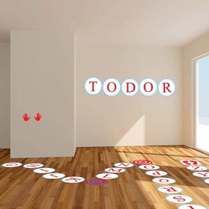 ABC Print UPPERCASE and Lowercase HOPSCOTCH Sensory Path for Floor ...