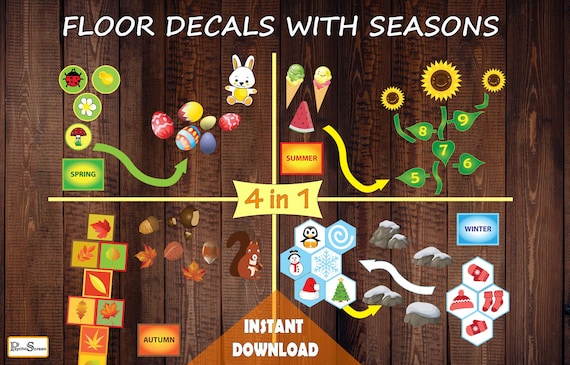 FOUR SEASONS in Sensory Path Winter Spring Summer Autumn | Etsy