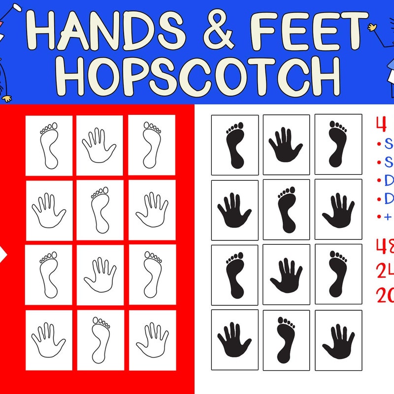 Hands and Feet Hopscotch - Etsy