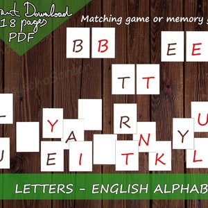 ENGLISH ALPHABET CARDS: Printable Letters Bundle in Black, Brown, Blue ...
