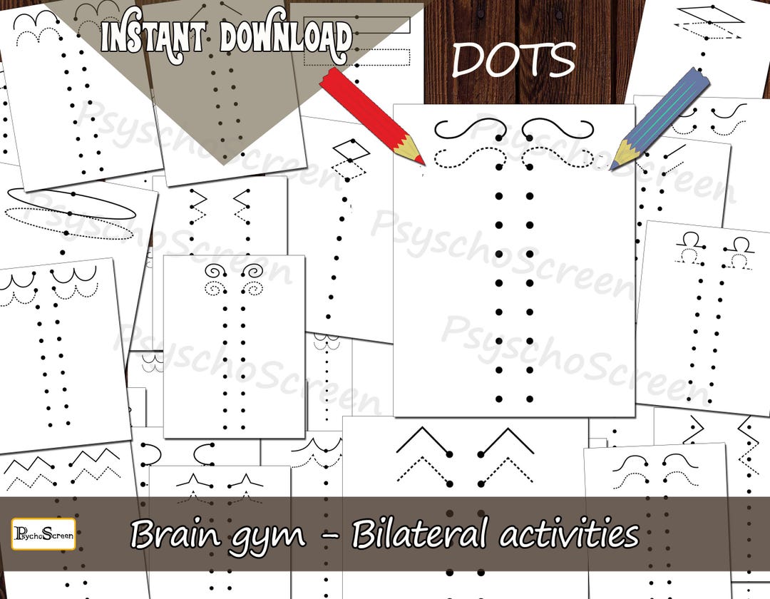 Brain Gym With Dots Worksheets: Focus, Coordination, Balance (PDF ...