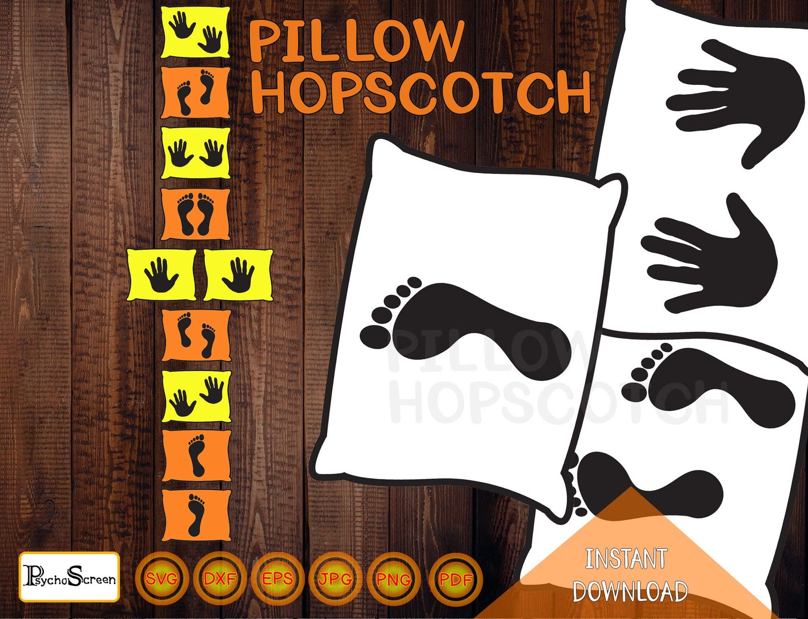 Pillow Hopscotch With Hands and Feet Sensory Path for - Etsy