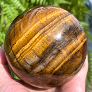Natural Large Tiger's Eye Sphere /natural Tiger's Eye Ball/tumbled ...